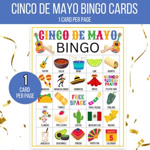 Cinco De Mayo Bingo, 30 Printable Cinco De Mayo Bingo Cards, Cinco De ...