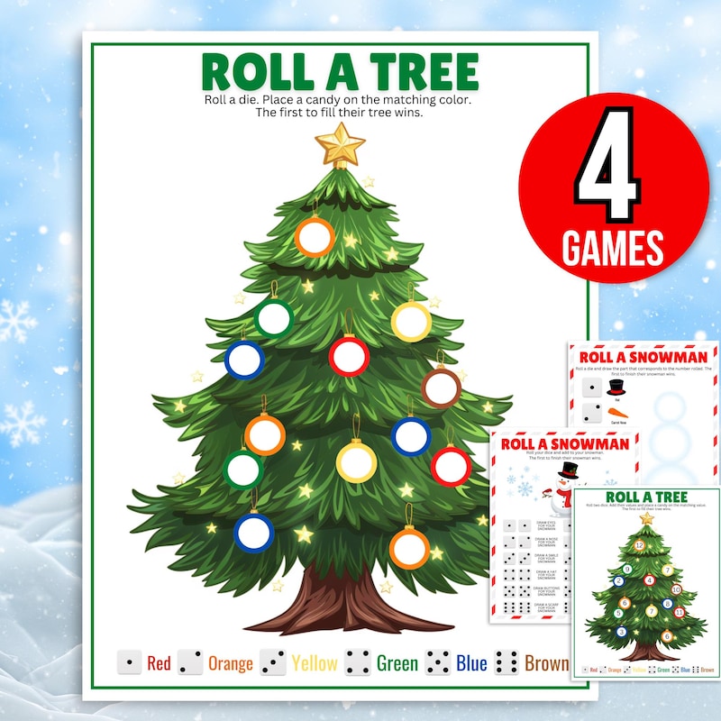 Christmas Dice Game Printable - Etsy