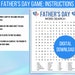 Father's Day Word Search, Printable Father's Day Game, Father's Day ...