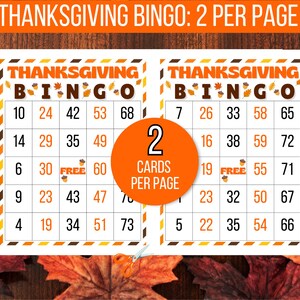 Thanksgiving Bingo, 100 Thanksgiving Bingo Cards, Thanksgiving Games ...