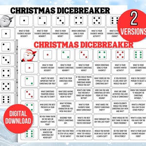 Christmas Dicebreaker, Icebreaker Game, Christmas Games, Christmas ...