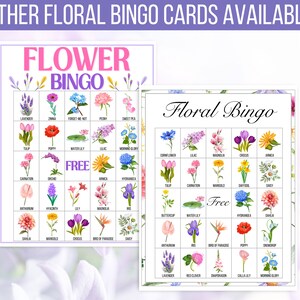 Flower Bingo, 100 Spring Bingo Cards, Flower Carte Bingo, Spring ...