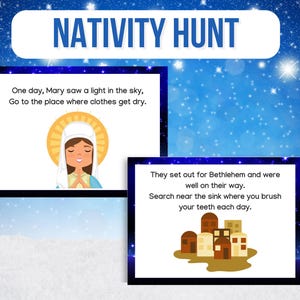 Nativity Treasure Hunt, Nativity Scavenger Hunt, Nativity Christmas ...