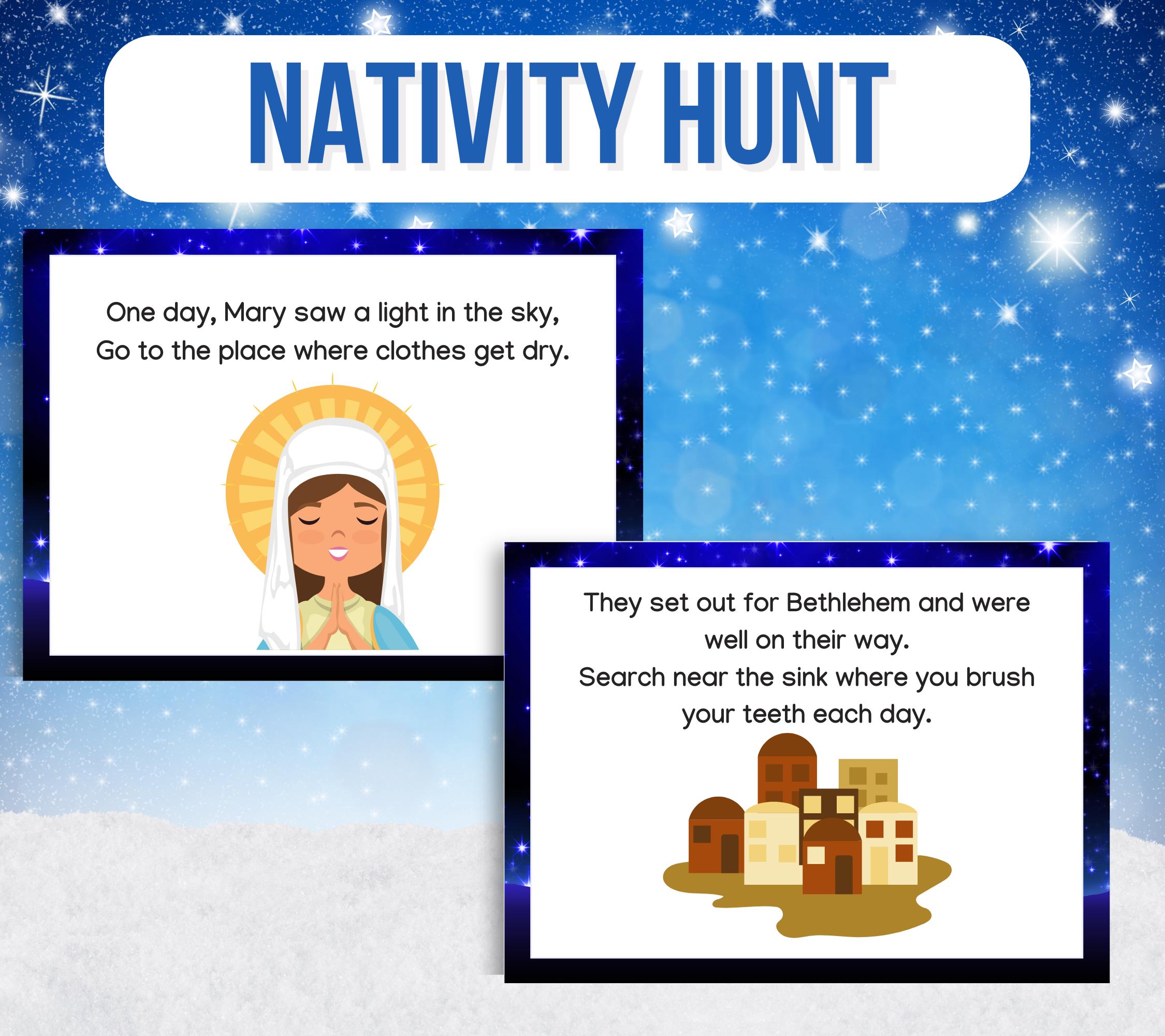 Nativity Treasure Hunt, Nativity Scavenger Hunt, Nativity Christmas ...