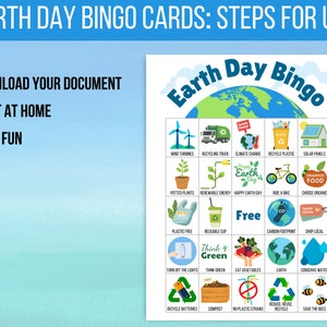 Earth Day Bingo, Earth Day Game, Earth Day Party Activity, Earth Day ...