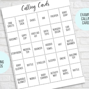 60 Baby Shower Bingo Cards, Unique Prefilled Baby Bingo Game Cards ...