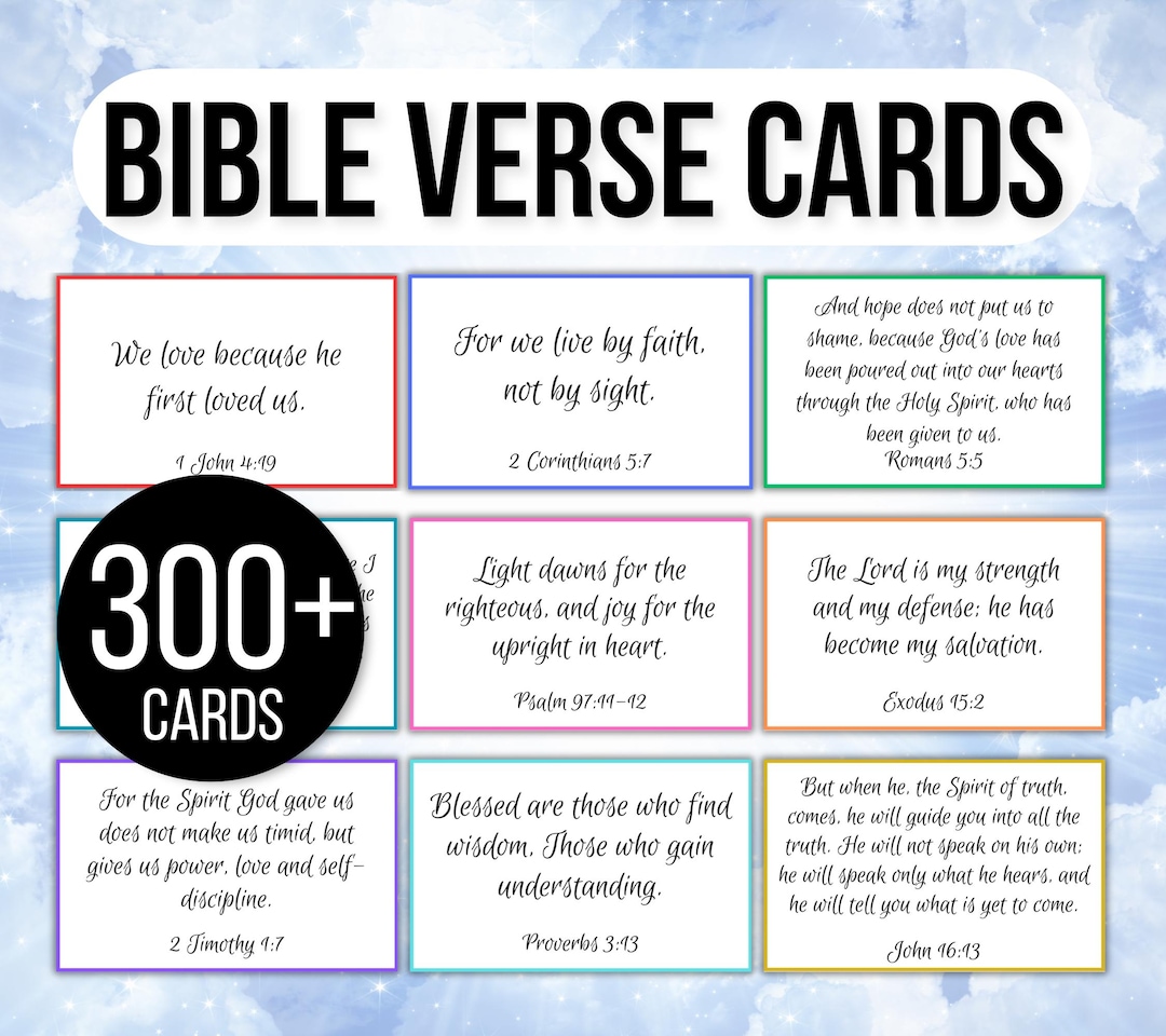 Scripture Cards, Bible Verse Cards, Bible Scripture Cards, Women's ...