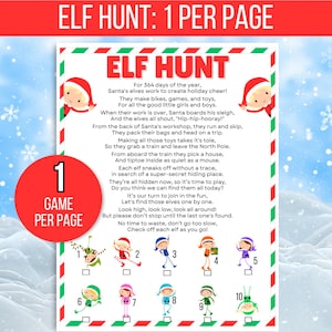 Christmas Scavenger Hunt, Elf Hunt Game, Christmas Treasure Hunt ...
