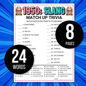 Slang by the Decades Game Bundle, Decade Trivia Night Games, Decade ...