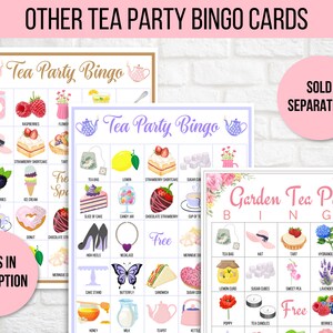 Tea Party Bingo, 30 Printable Tea Party Bingo Cards, Tea Party Game ...