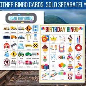 Train Bingo, 30 Printable Train Bingo Cards, Train Travel Bingo, Train ...