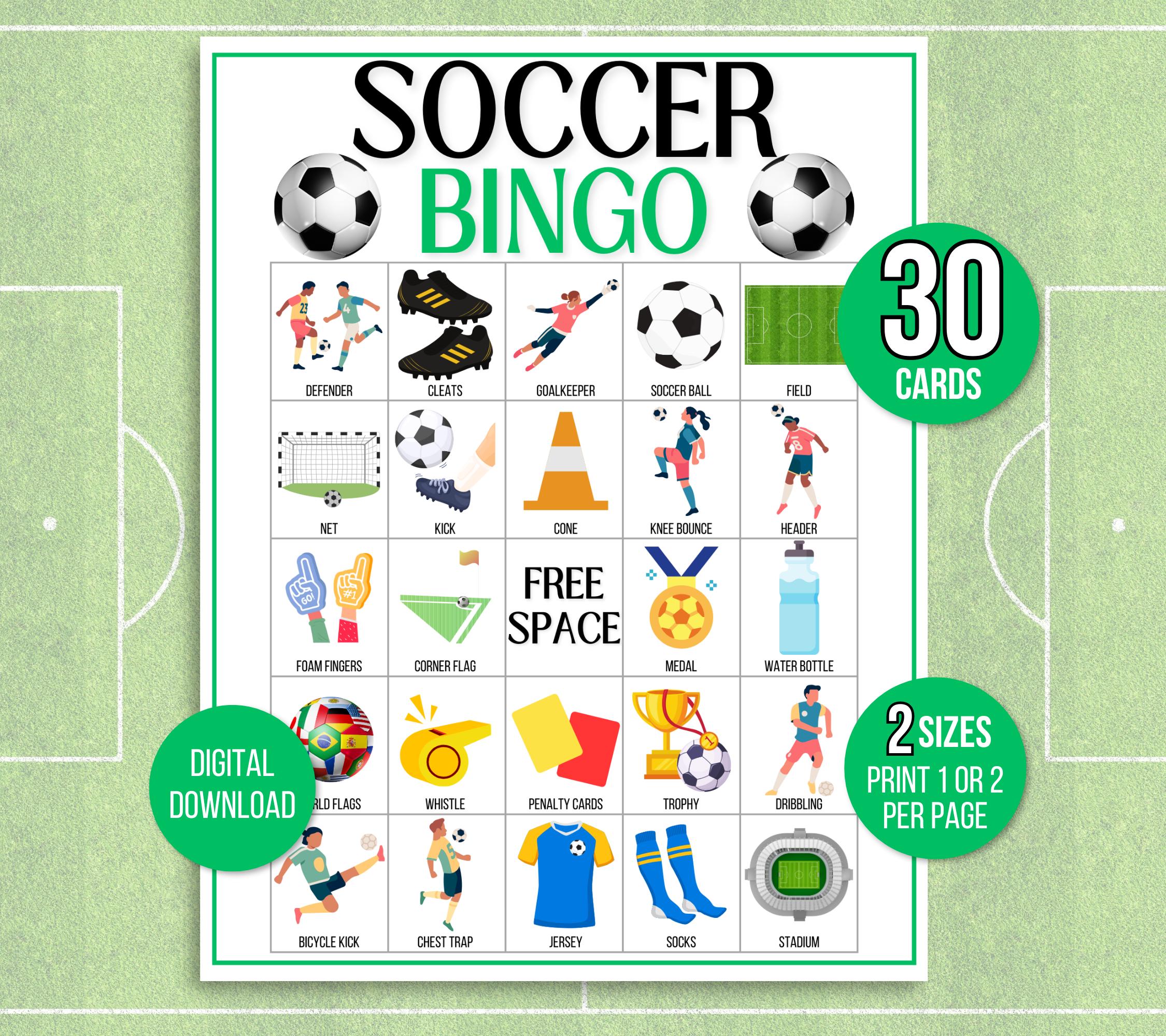 Soccer Bingo Cards Sports Bingo Cards: English ESL Worksheets Pdf