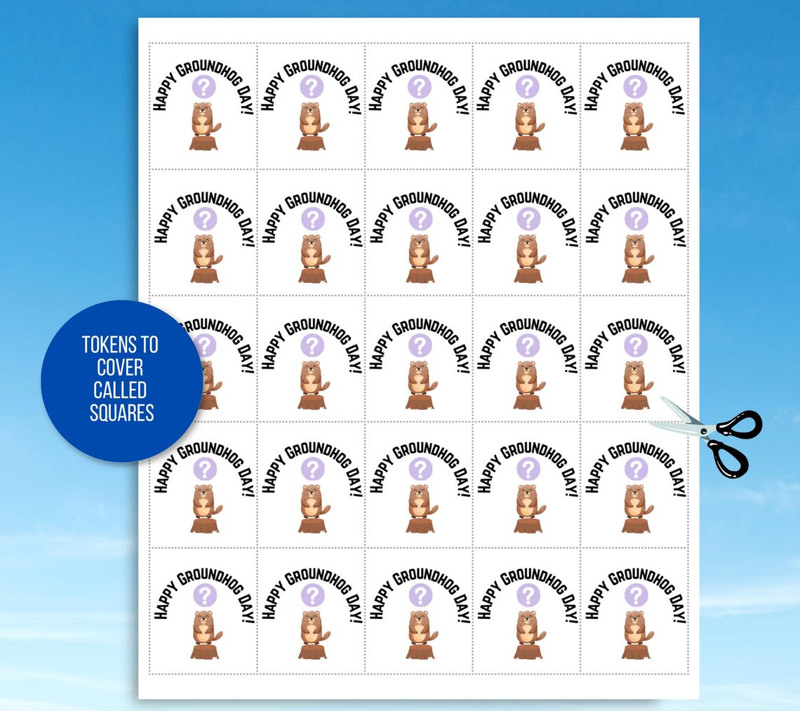 Groundhog Day Bingo, 30 Printable Groundhog Day Bingo Cards, Groundhog ...
