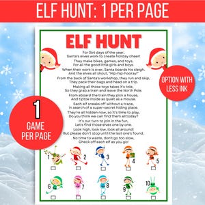 Christmas Scavenger Hunt, Elf Hunt Game, Christmas Treasure Hunt ...