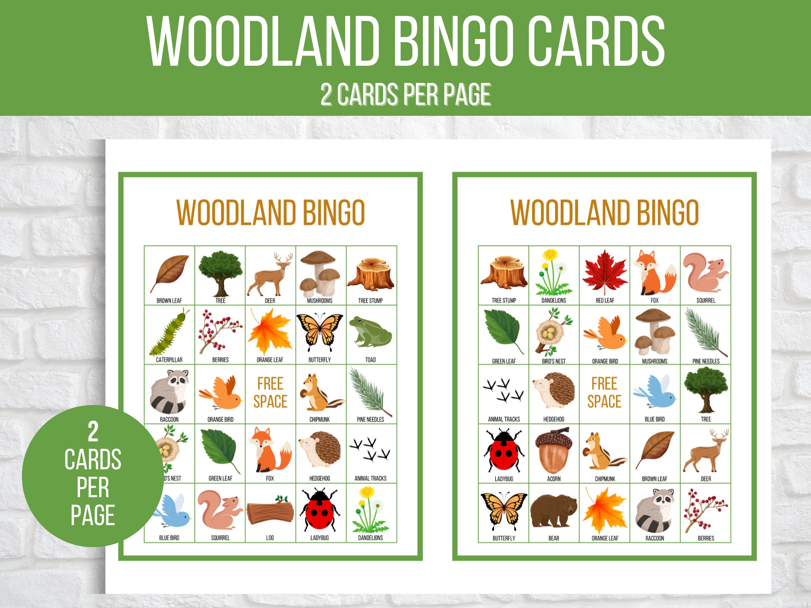 Woodland Bingo 30 Printable Woodland Bingo Cards Woodland - Etsy UK