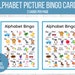 Picture Alphabet Bingo, 30 Printable Alphabet Bingo Cards, ABC Practice ...