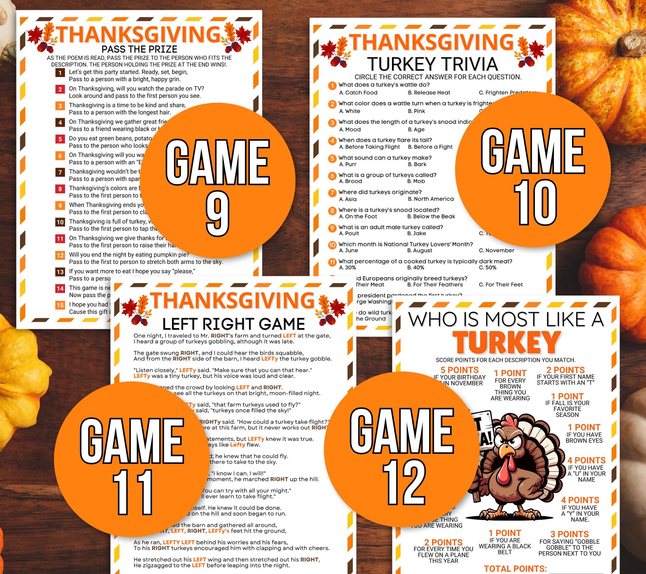 Thanksgiving Games, Thanksgiving Activities, Kid's Activities ...