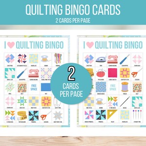 Quilt Bingo, 30 Printable Quilt Bingo Cards, Quilting Bingo, Quilting ...