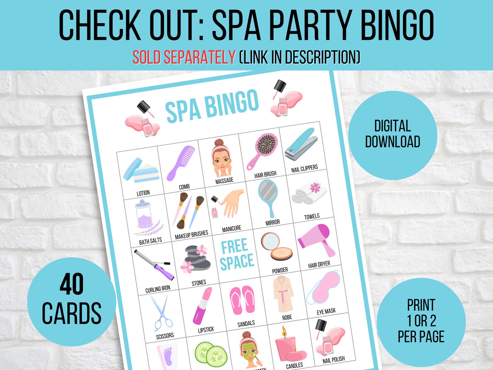 Spa Party Games Printable, Spa Party Activities, Girls Spa Party Games ...