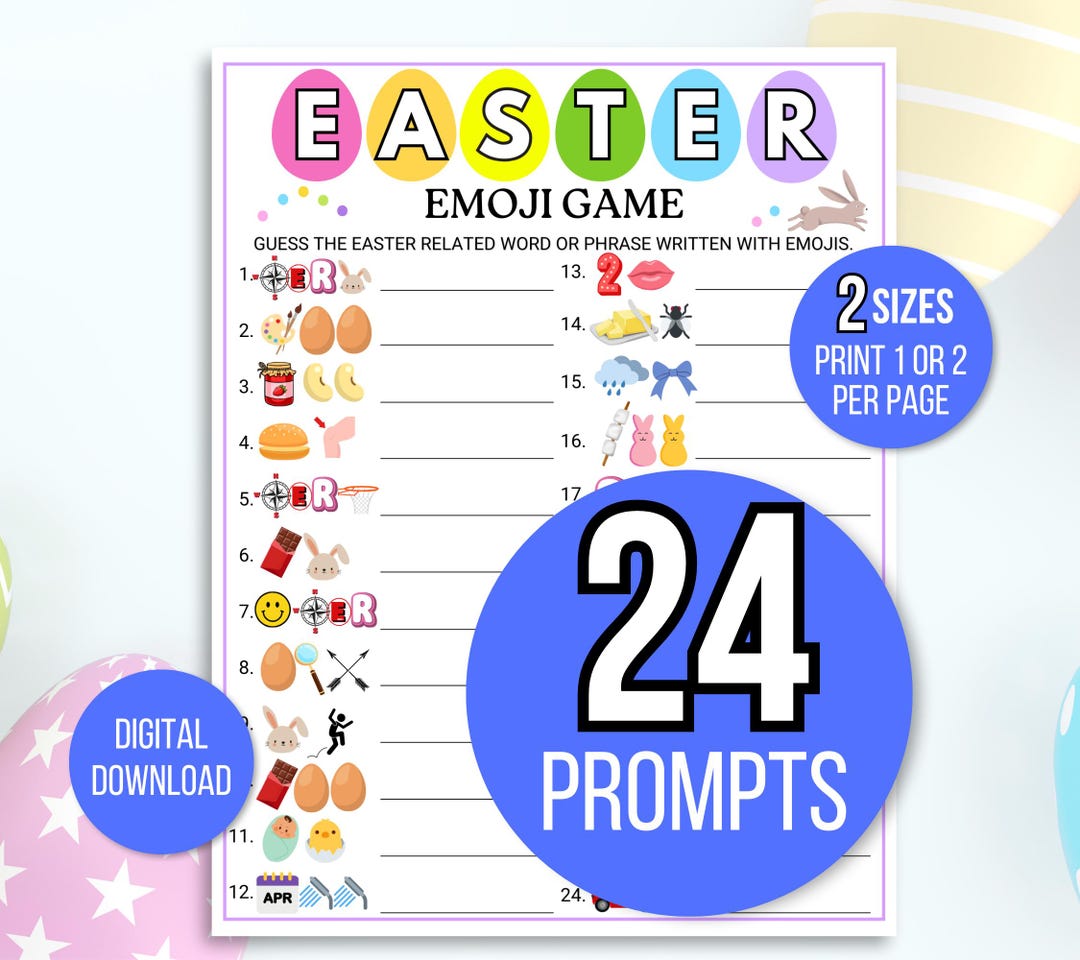 Easter Emoji Game, Emoji Easter Game, Easter Emoji Game, Fun Easter ...