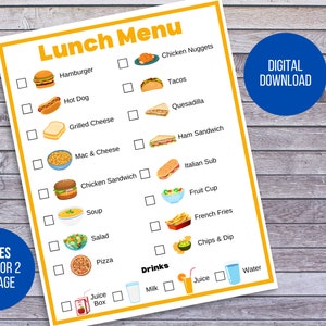 Pretend Play Menus, Pretend Restaurant Menus, Kids Play Menus, Kitchen ...
