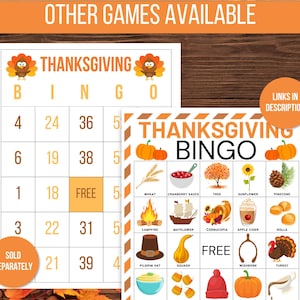 Fall Bingo, 30 Fall Bingo Cards, Fall Picture Bingo, Autumn Bingo ...