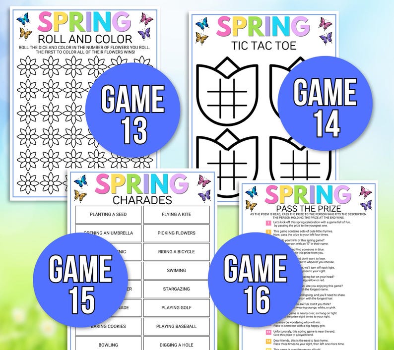Spring Party Games, Spring Party Games for Kids, Spring Activities ...