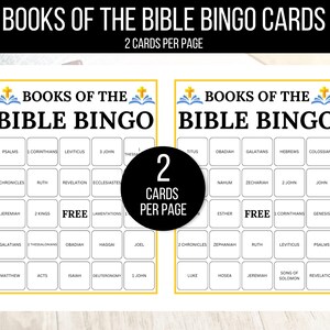 Books of the Bible Bingo, Bible Bingo, 60 Bible Bingo Cards, Bible ...