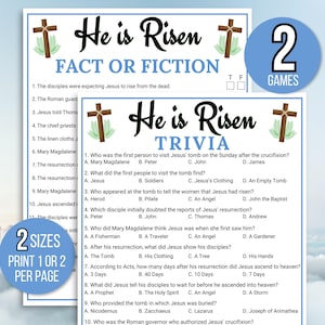 Easter Bible Trivia, Resurrection Trivia, He is Risen Trivia, Religious ...