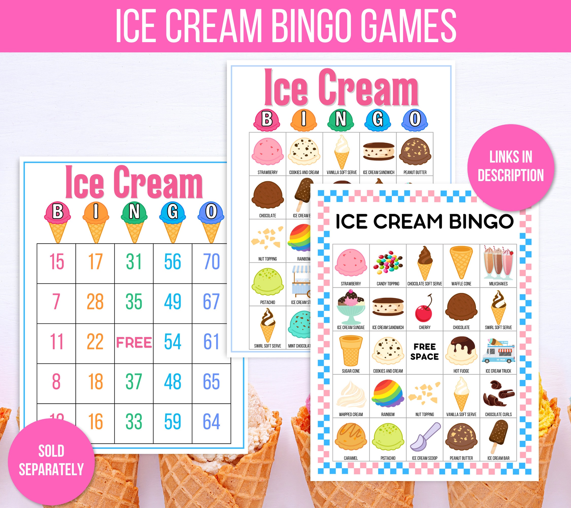 Ice Cream Trivia Game, Ice Cream Game, Ice Cream Social Game,ice Cream ...