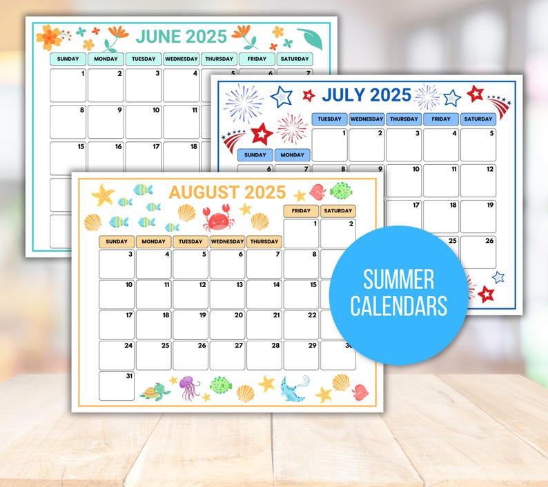Editable Summer Bucket List, Summer Calendar Poster, Summer Checklist ...