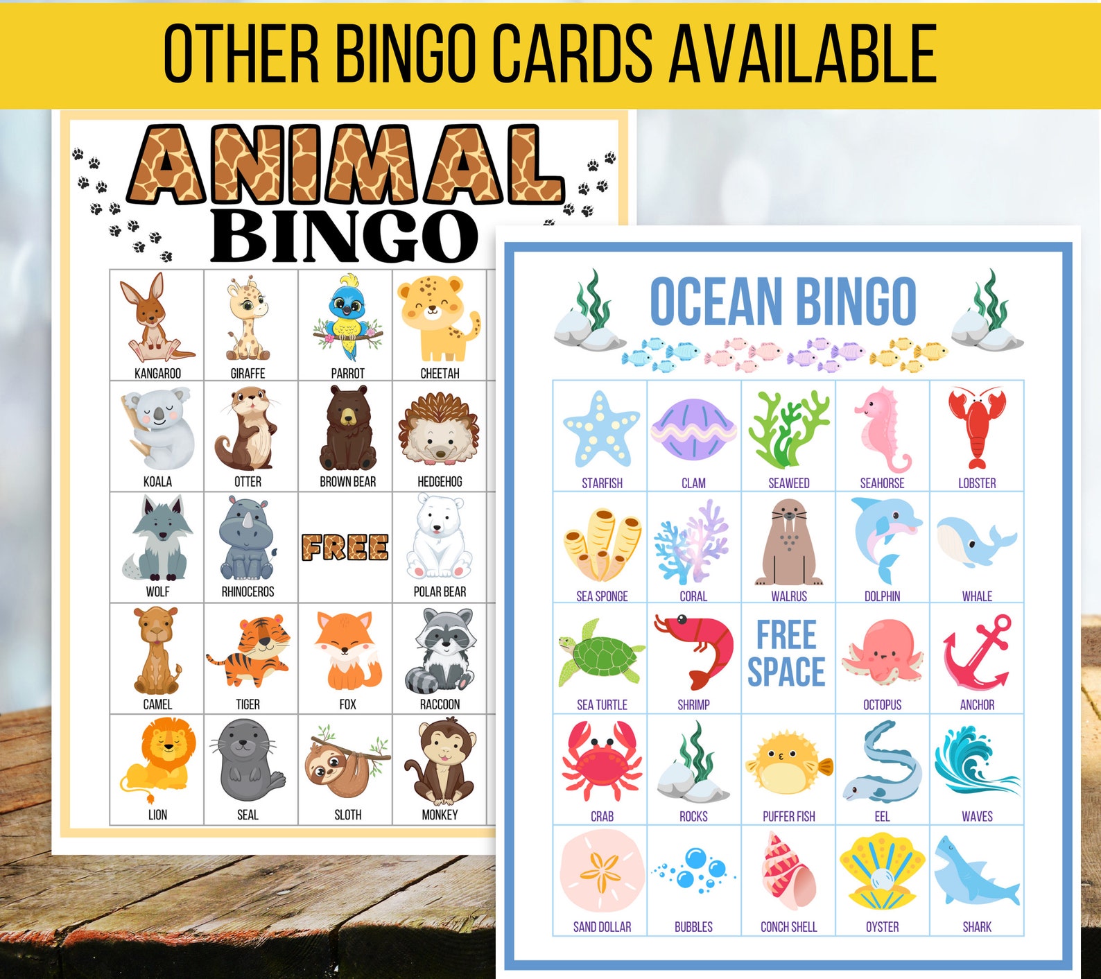 Zoo Bingo, 30 Printable Zoo Bingo Cards, Animal Bingo, Zoo Party Game ...