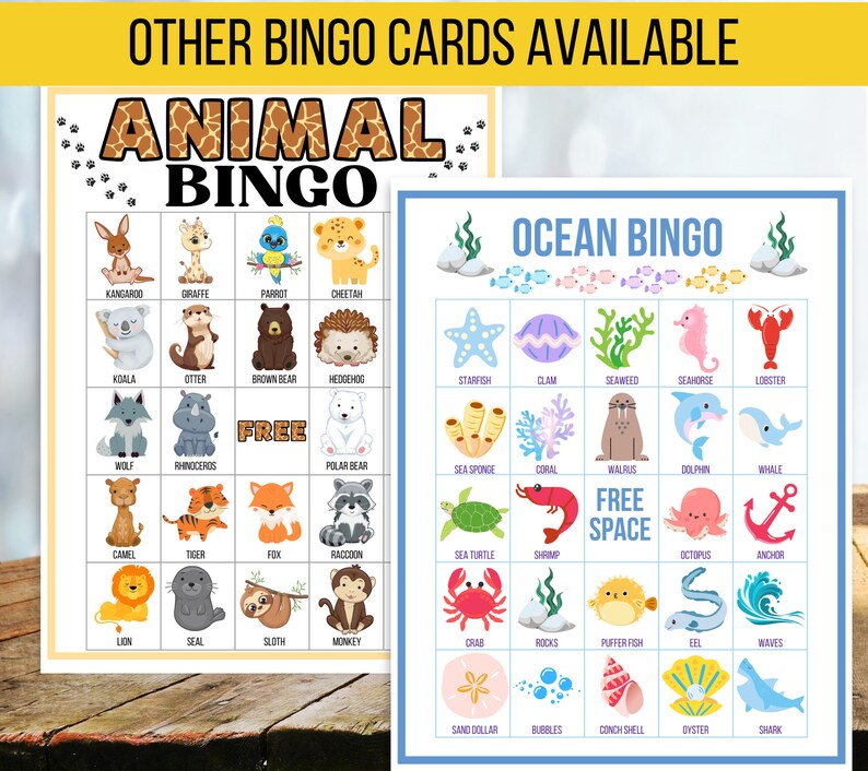 Zoo Bingo, 30 Printable Zoo Bingo Cards, Animal Bingo, Zoo Party Game ...