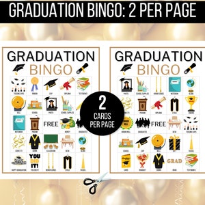 Graduation Bingo, 30 Graduation Bingo Cards, Graduation Activity for ...