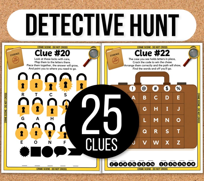 Detective Scavenger Hunt, Spy Treasure Hunt, Top Secret Scavenger Hunt ...