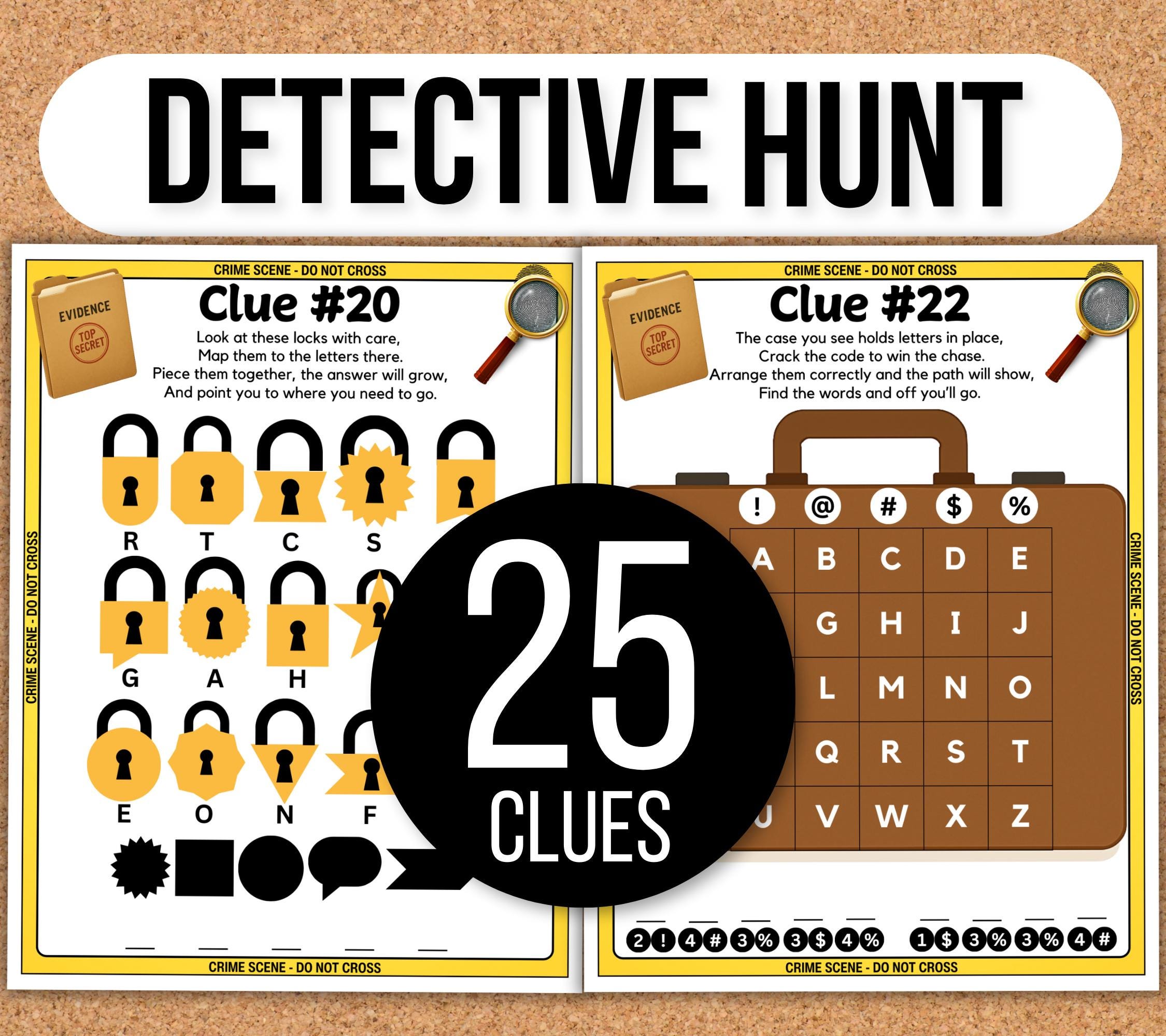 Detective Scavenger Hunt, Spy Treasure Hunt, Top Secret Scavenger Hunt ...