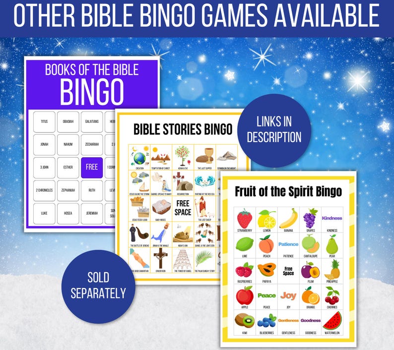 Nativity Bingo, 50 Nativity Bingo Cards, Christmas Bingo, Christmas ...