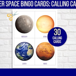Outer Space Bingo, Solar System Bingo, Astronomy Bingo, 40 Printable ...