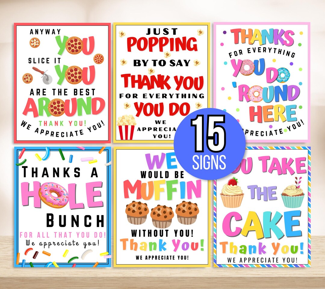 Appreciation Week Printable Signs, Staff Appreciation Signs ...