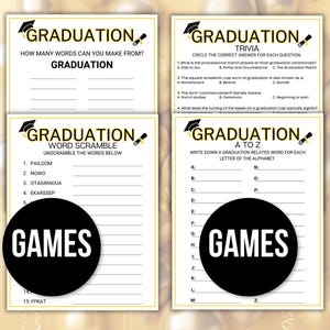 Graduation Games, Class of 2025 Graduation Party Games, Graduation ...