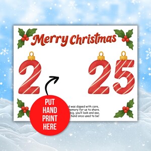 Christmas Handprint Keepsake Bundle, Christmas Handprint Art, Handprint ...