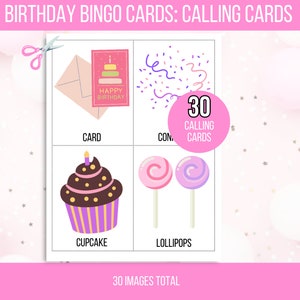 Birthday Bingo, 30 Birthday Bingo Cards, Birthday Party Game, Happy Birthday Bingo Game, Kid's ...