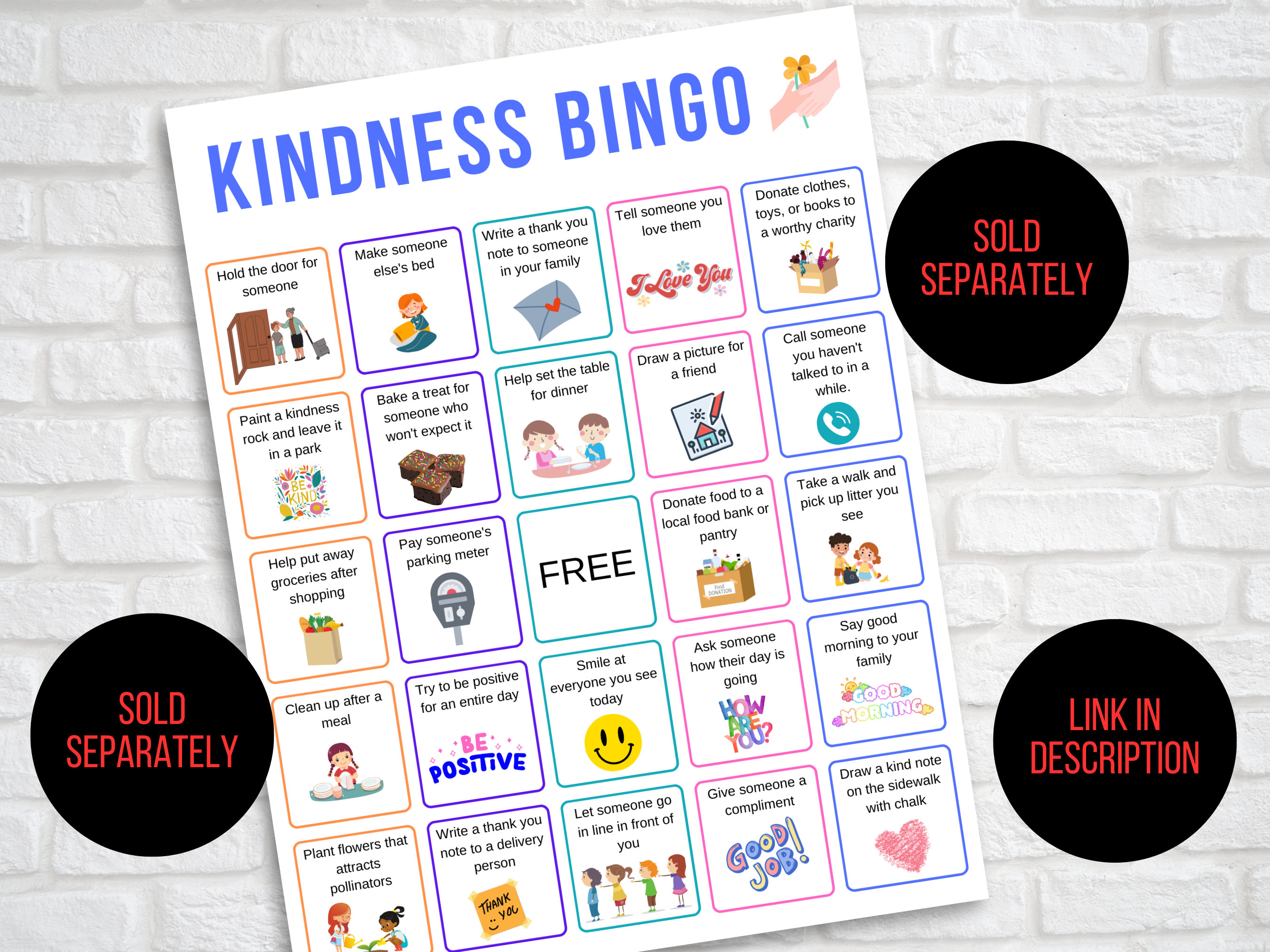 Kindness Bingo 3 Kindness Bingo Cards Acts of Kindness - Etsy Canada