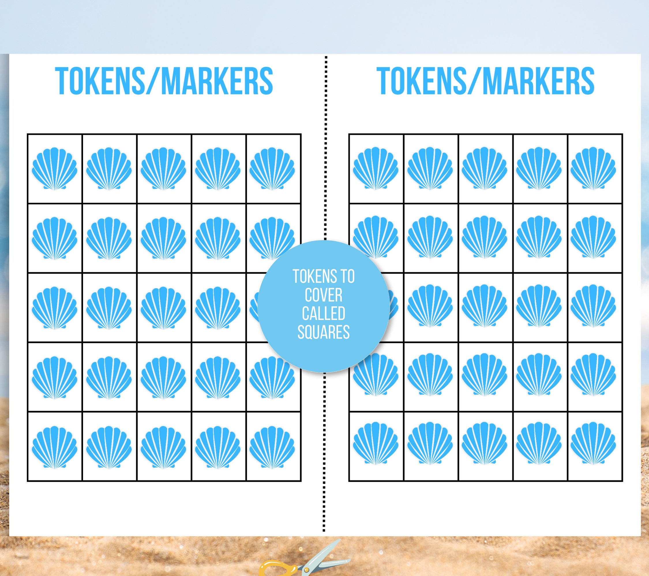 Ocean Bingo, Under the Sea Bingo, 30 Printable Ocean Bingo Cards, Ocean ...