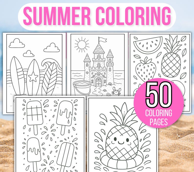 Summer Coloring Pages, Summer Coloring Book, Summer Coloring Sheets ...
