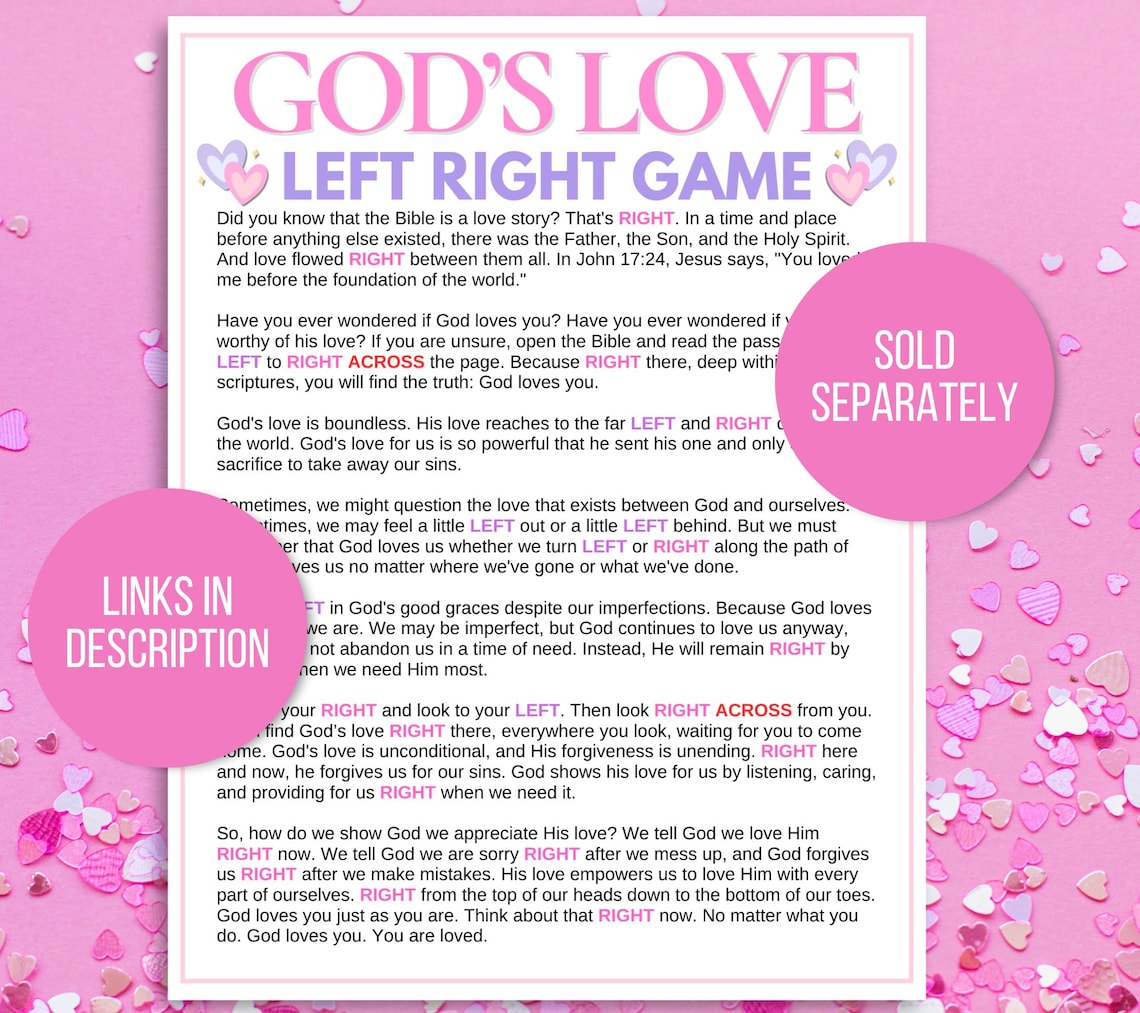 Gods Love Bible Trivia Game, Gods Love Game, Valentine’s Bible Trivia ...