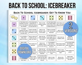 Icebreaker Activity, Icebreaker Game, Roll and Tell Game, Table Talk ...