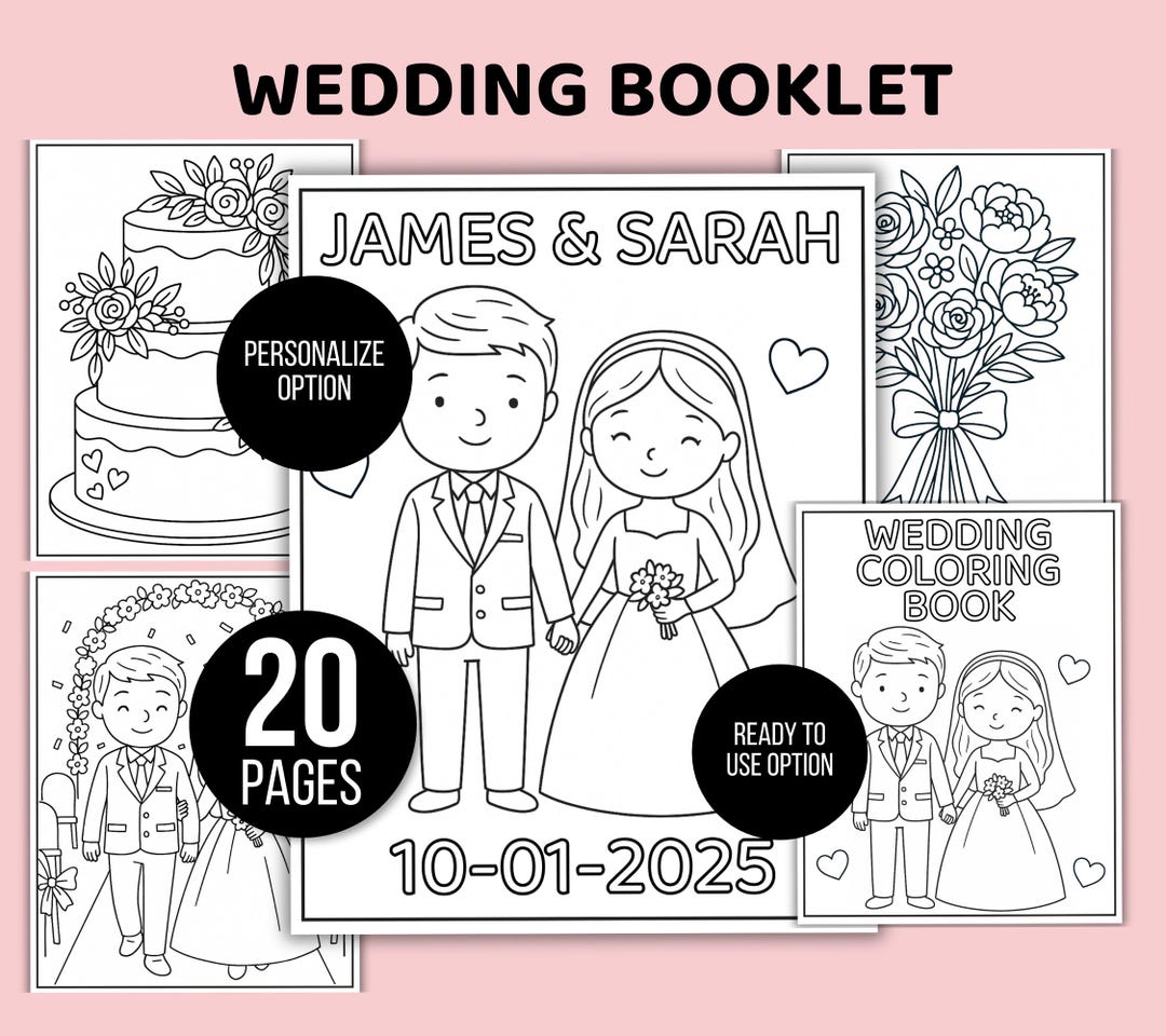 Wedding Coloring Book, Wedding Coloring Pages, Wedding Coloring Sheets ...