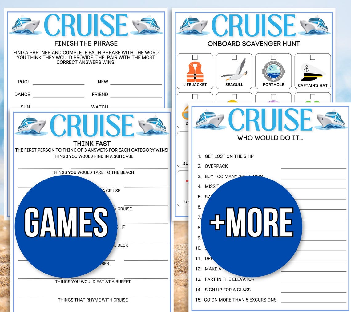 Cruise Games, Cruise Ship Games, Cruise Vacation Games, Family Cruise ...