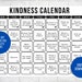 Kindness Calendar, Acts of Kindness Calendar, Kid's Kindness Challenge ...